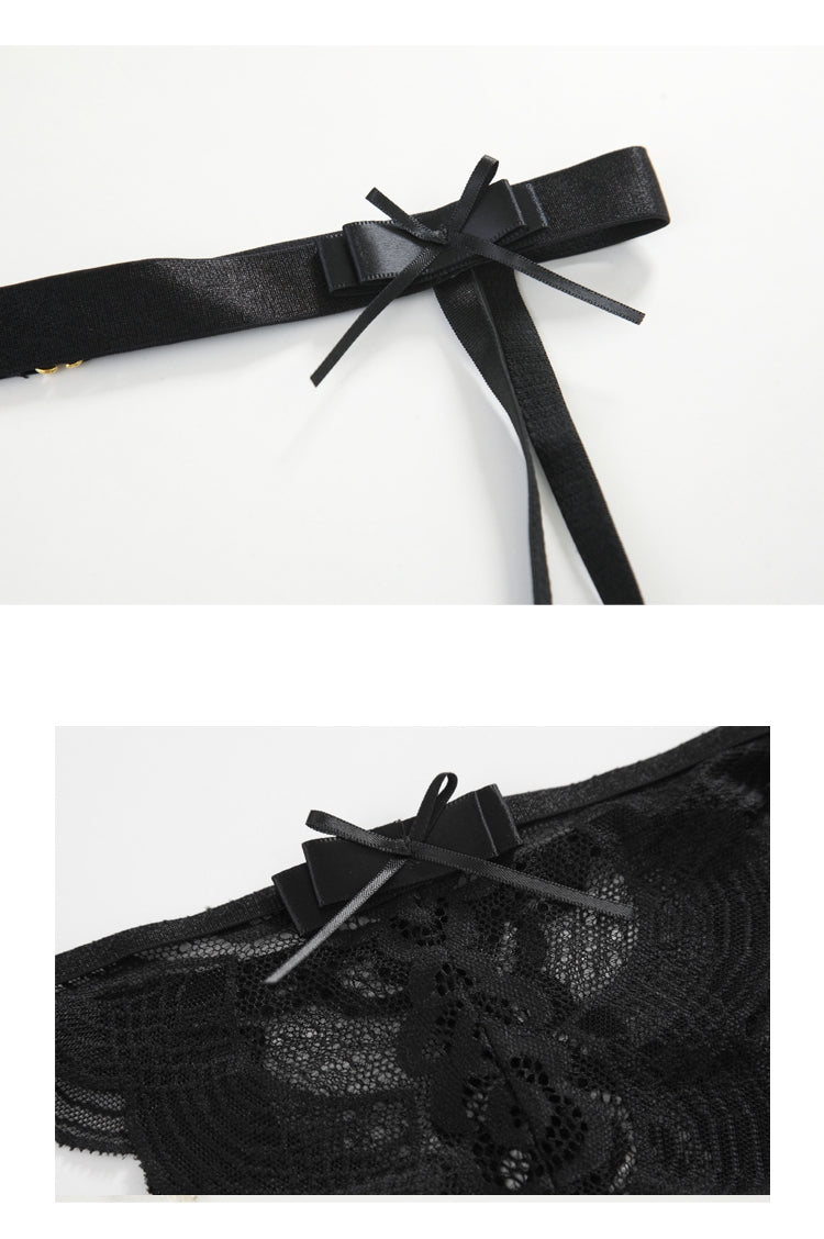 Arthemis Lace Bra Set In Black