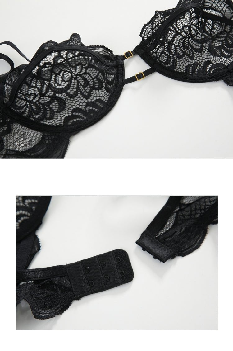 Arthemis Lace Bra Set In Black